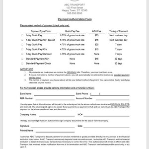 New Carrier Setup Packet ︱ Broker Template ︱carrier Agreement ...