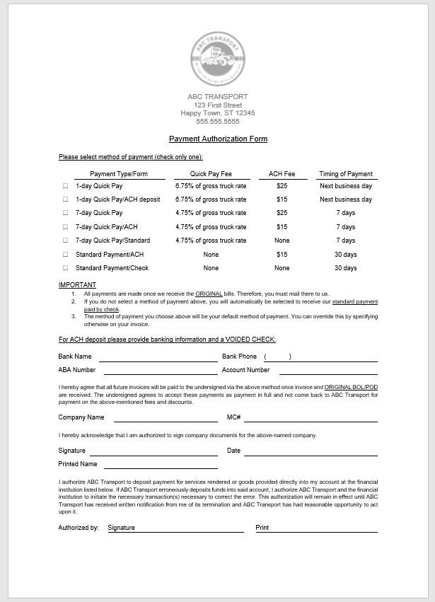 New Carrier Setup Packet ︱ Broker Template ︱carrier Agreement ...
