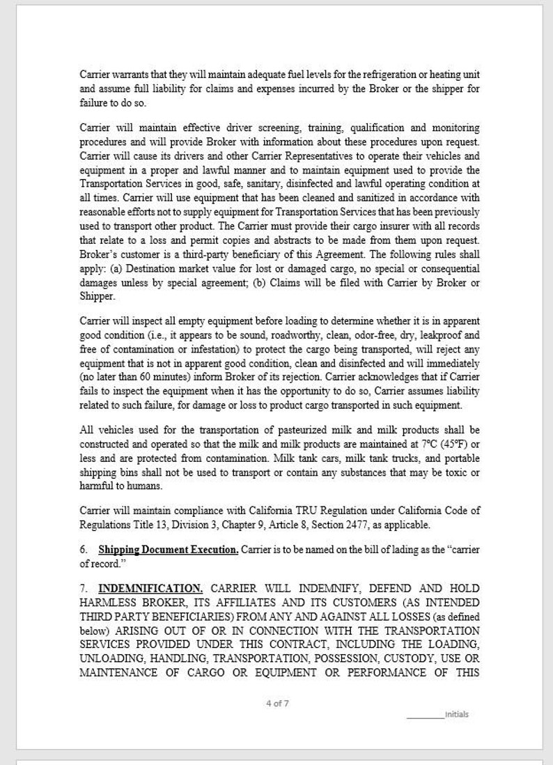 Carrier Packet ︱ Broker Template ︱carrier Agreement ︱ Trucking Company ...