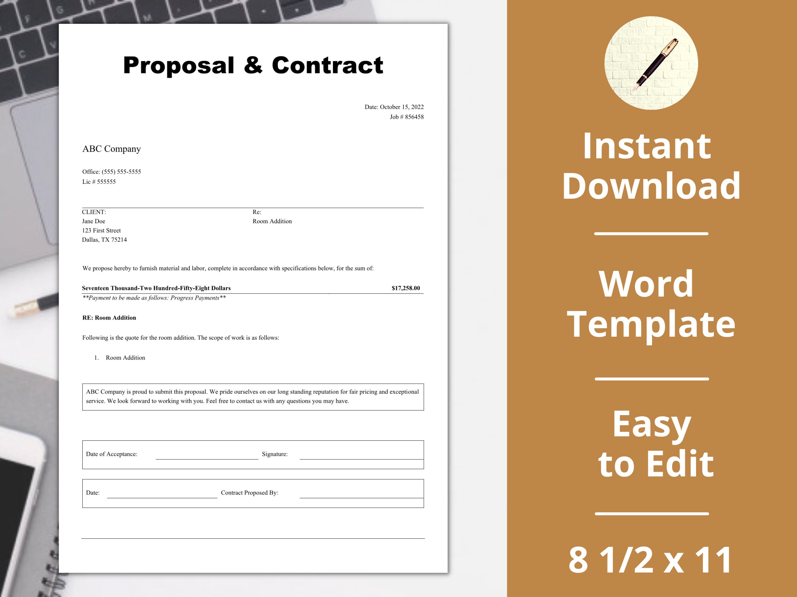 House Remodeling ︱ Contract ︱ Template ︱ Construction ︱ Contractor ...