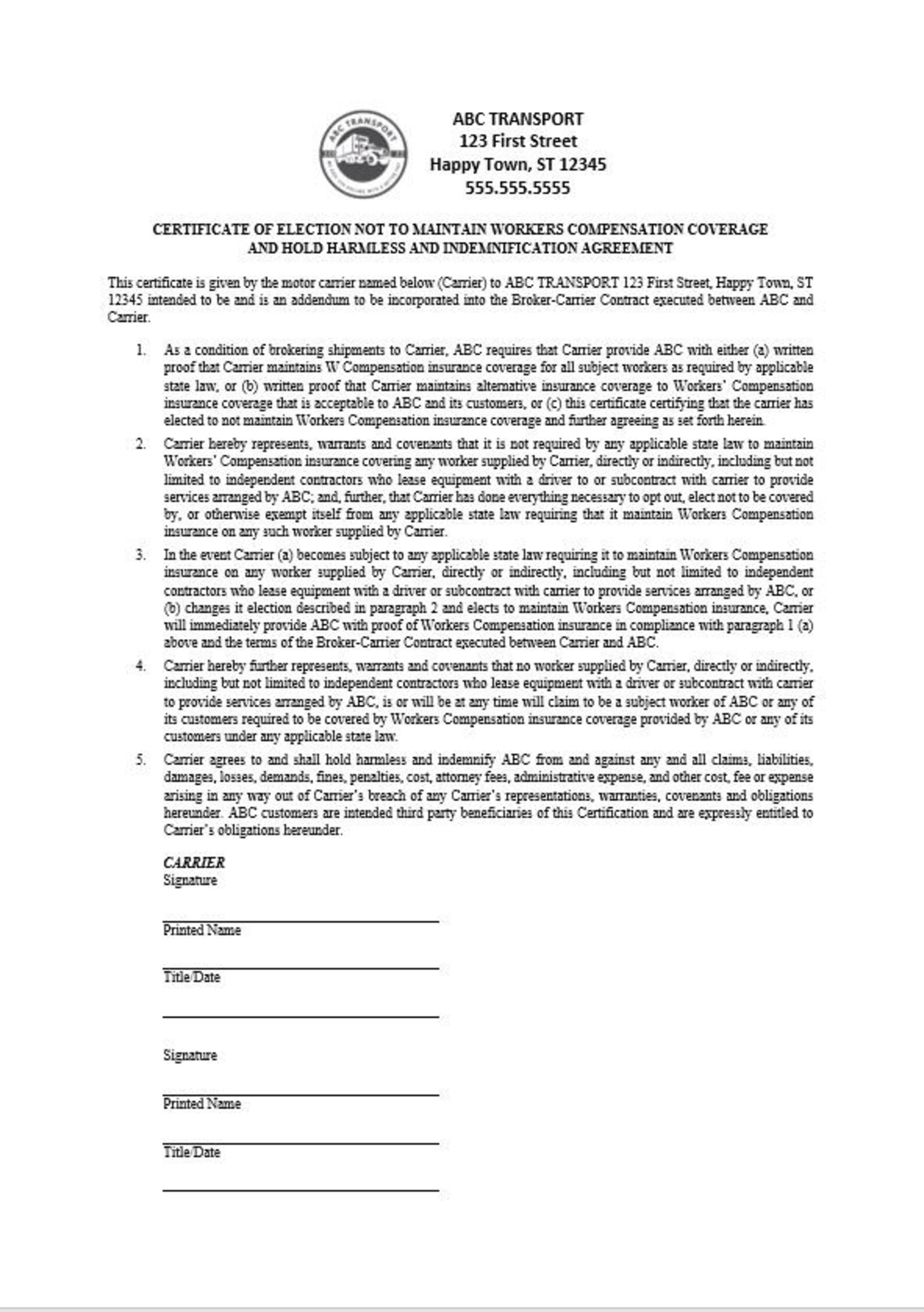 Carrier Packet ︱ Broker Template ︱carrier Agreement ︱ Trucking Company ...