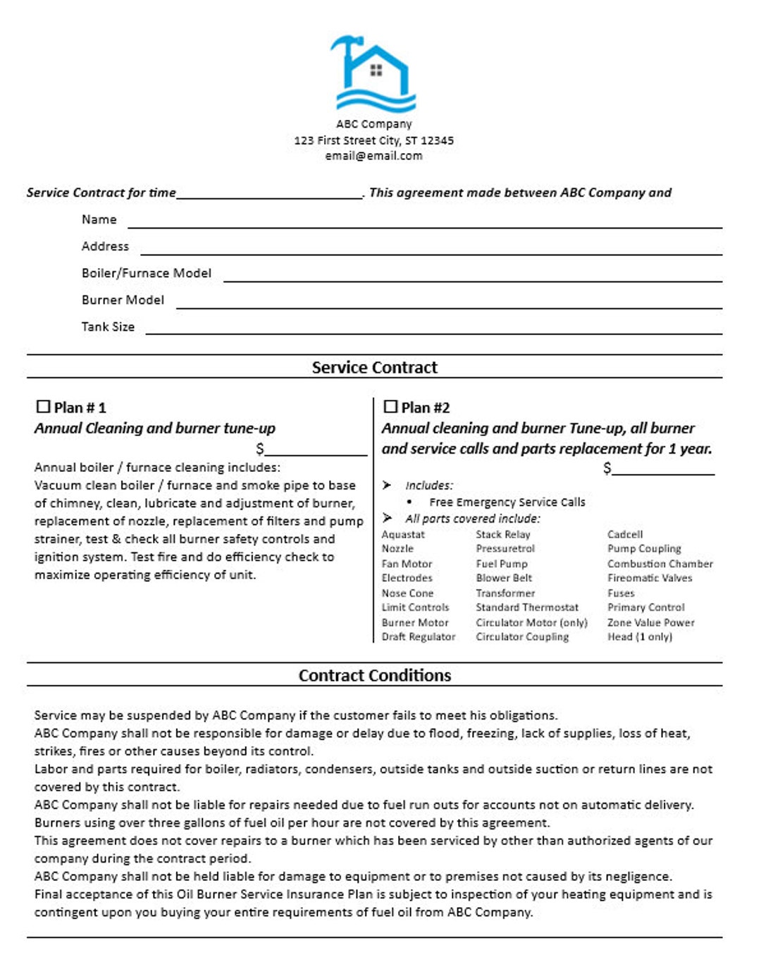 Annual Service Agreement︱preventative Maintenance Contract︱hvac Company ...