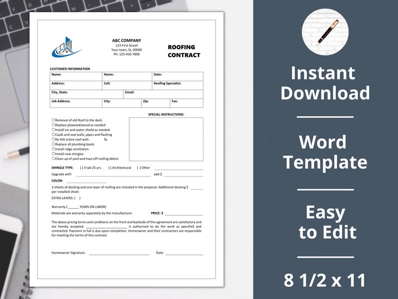 Roofing ︱estimate ︱BID ︱invoice ︱roof Installation ︱ Contract ︱roof ...