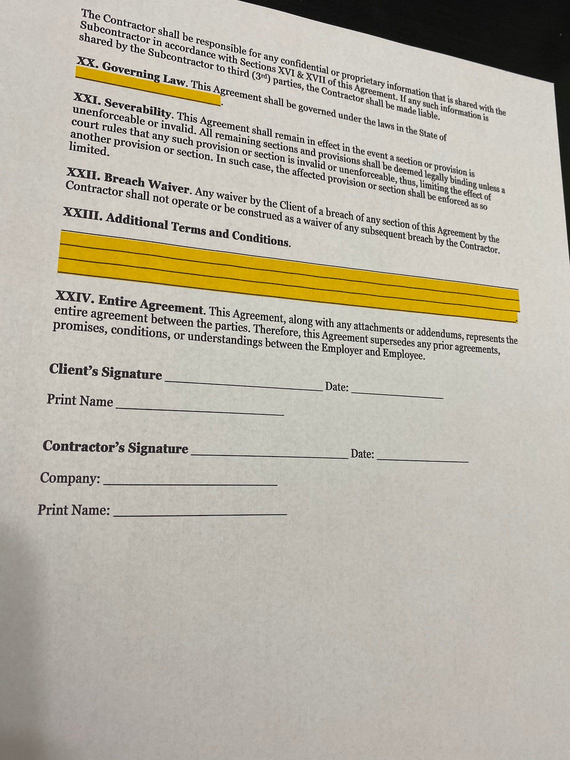 Residential Construction Contract Template - Etsy Canada