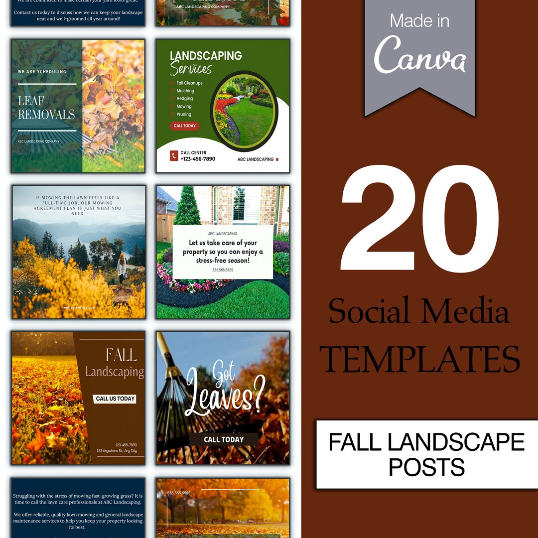 Landscaping ︱fall Social Media Posts ︱landscape Fall︱ Clean-up ...