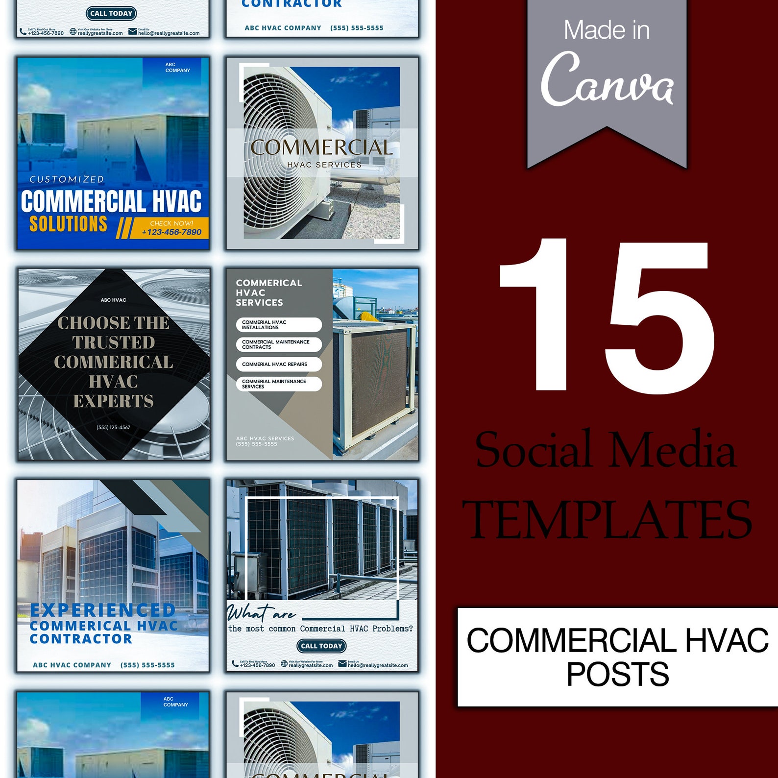 Commercial HVAC Posts ︱social Media Posts ︱heating & Cooling ︱company ...
