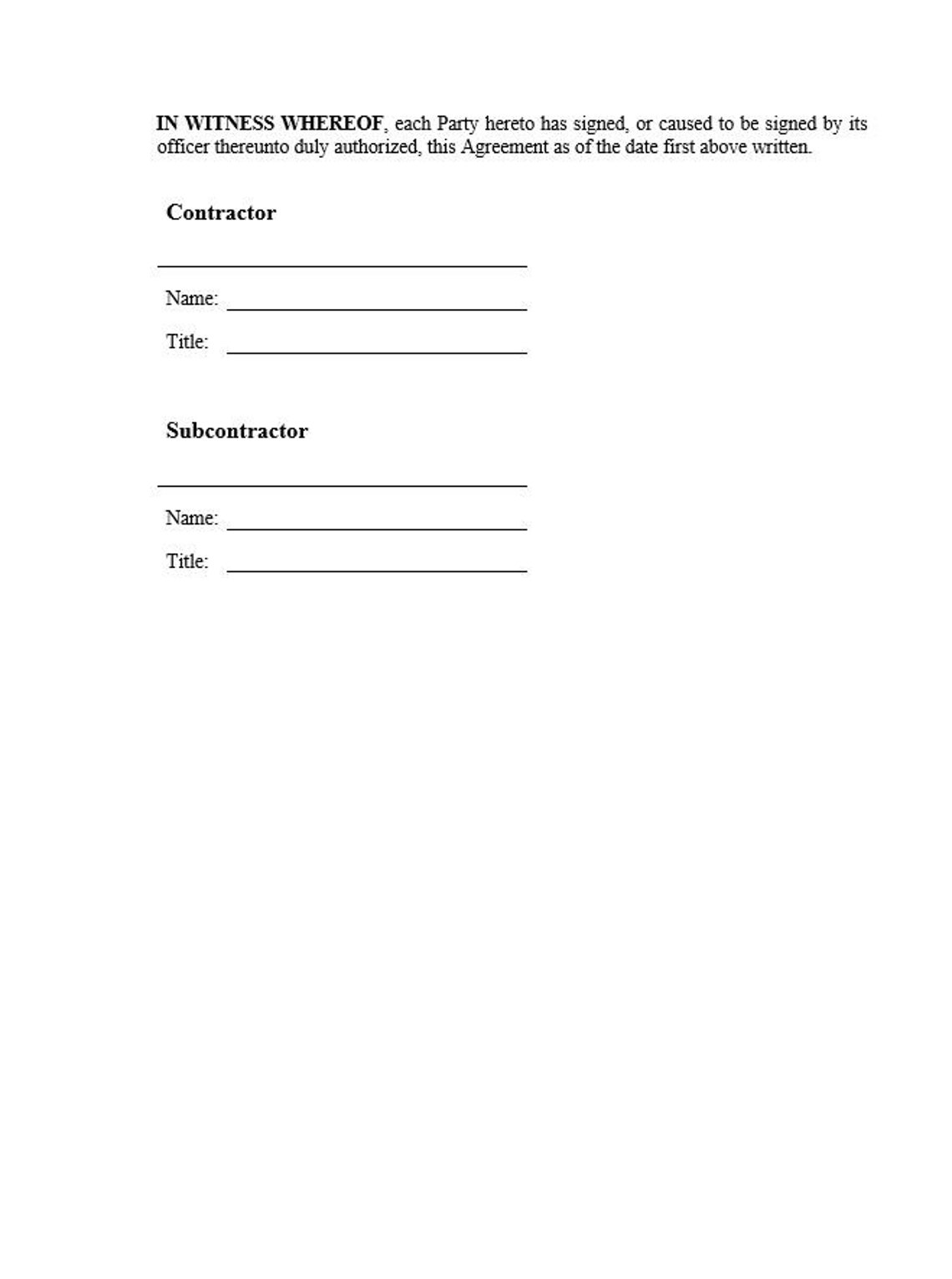 Roofing Subcontractor Agreement contract template - Etsy