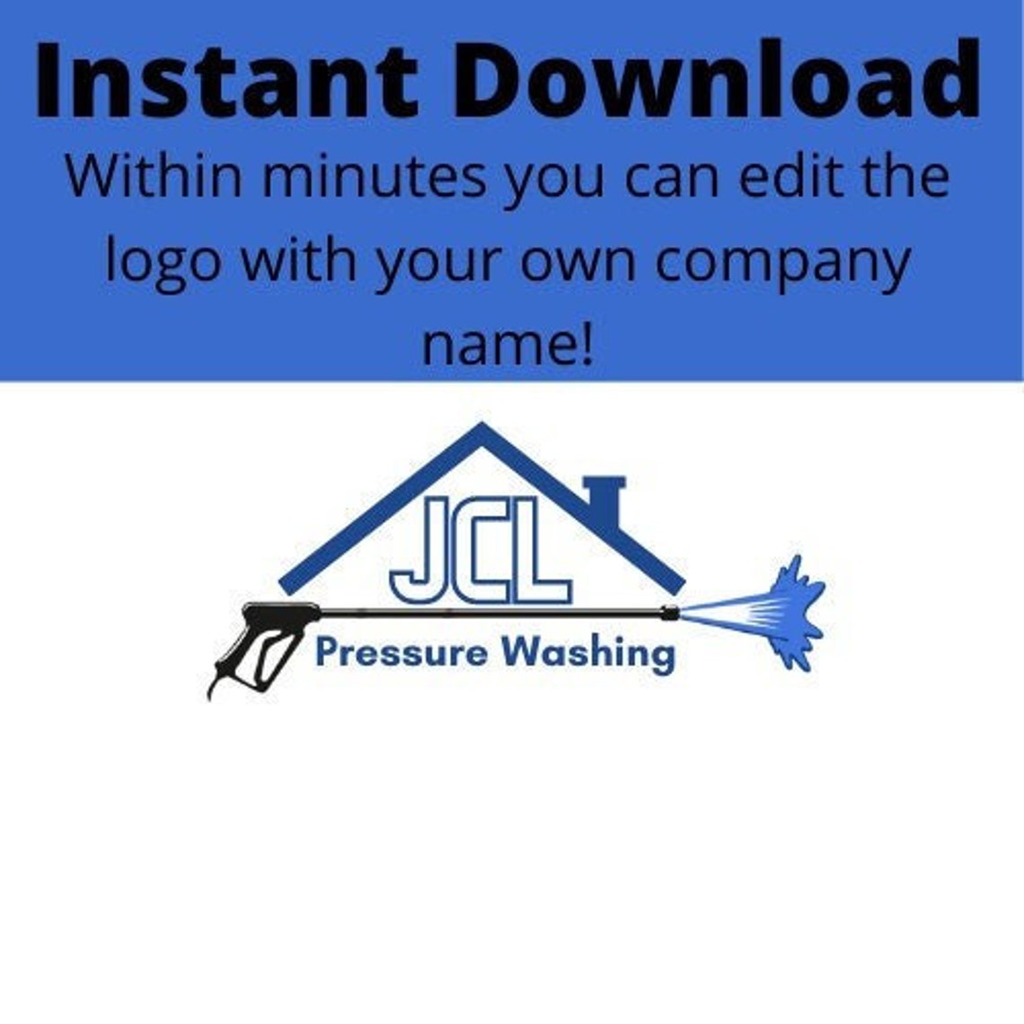Pressure Washing Logo ︱power Washing Template ︱editable ︱ - Etsy