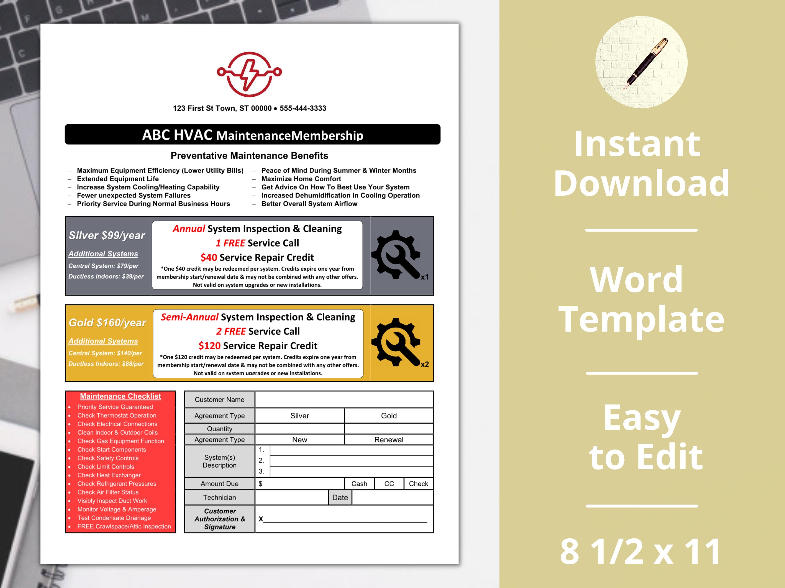 Preventative Maintenance Agreement ︱ Contract ︱agreement ︱template ...