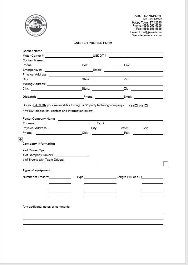 Carrier Set up Package ︱ Broker Template ︱carrier Agreement ︱ Trucking ...