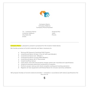 HVAC ︱ Bid Template ︱ Contract ︱ Estimates ︱proposal ︱mechanical ...