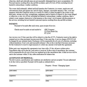 Snow Removal ︱ Snow Plowing Agreement ︱ Template ︱seasonal Snow ...