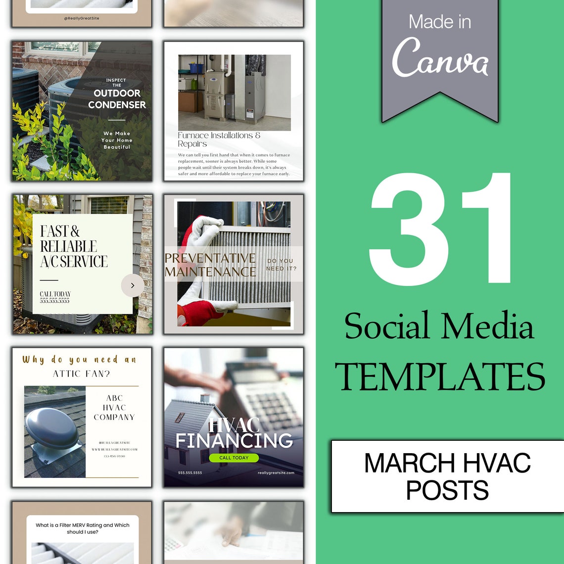 HVAC ︱march Social Media Posts ︱heating & Cooling ︱company ︱mechanical ...