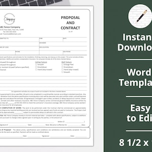 Drywall proposal contract Template construction - Etsy
