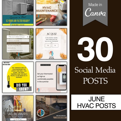 HVAC october Social Media Posts heating & Cooling Fall Now - Etsy