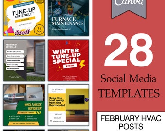 HVAC ︱january Social Media Posts ︱heating & Cooling Winter︱ Includes ...