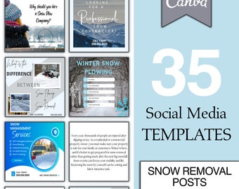 Snow Plowing Instagram Post Snow Removal Facebook Post Canva - Etsy
