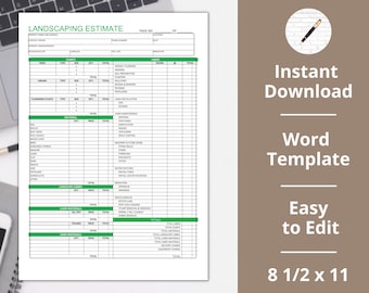Fence estimate fencing installation Contract proposal - Etsy