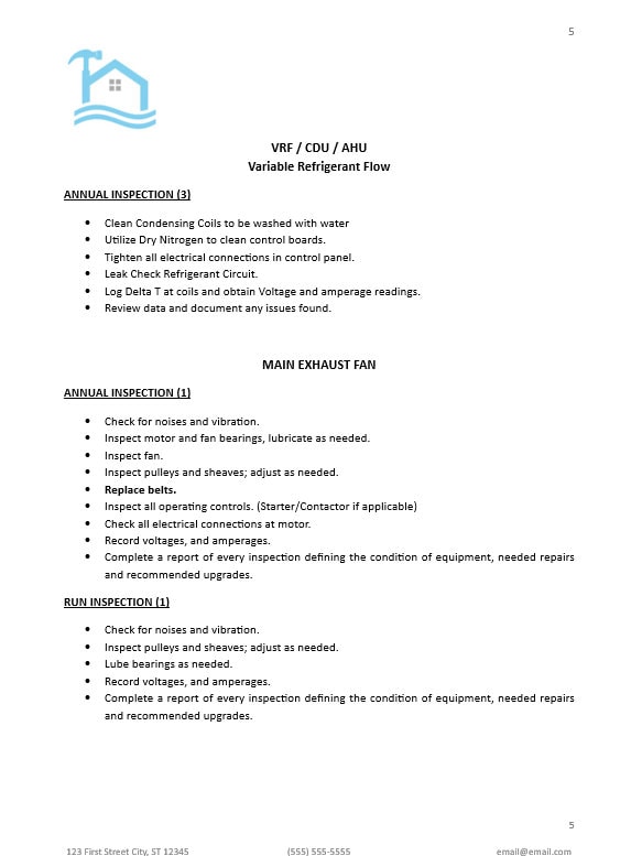 Commercial Preventative Maintenance Agreement ︱ Contract ︱agreement ...