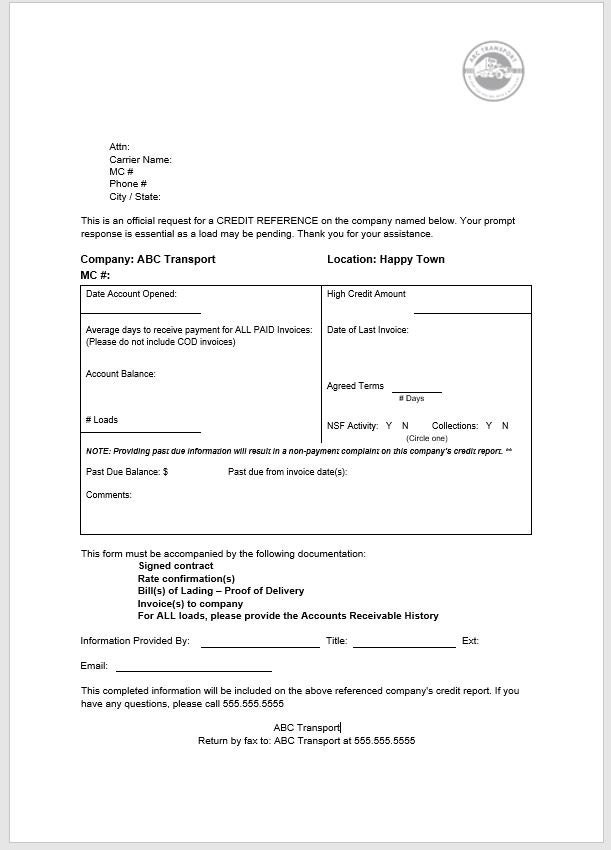 New Carrier Setup Packet ︱ Broker Template ︱carrier Agreement ...