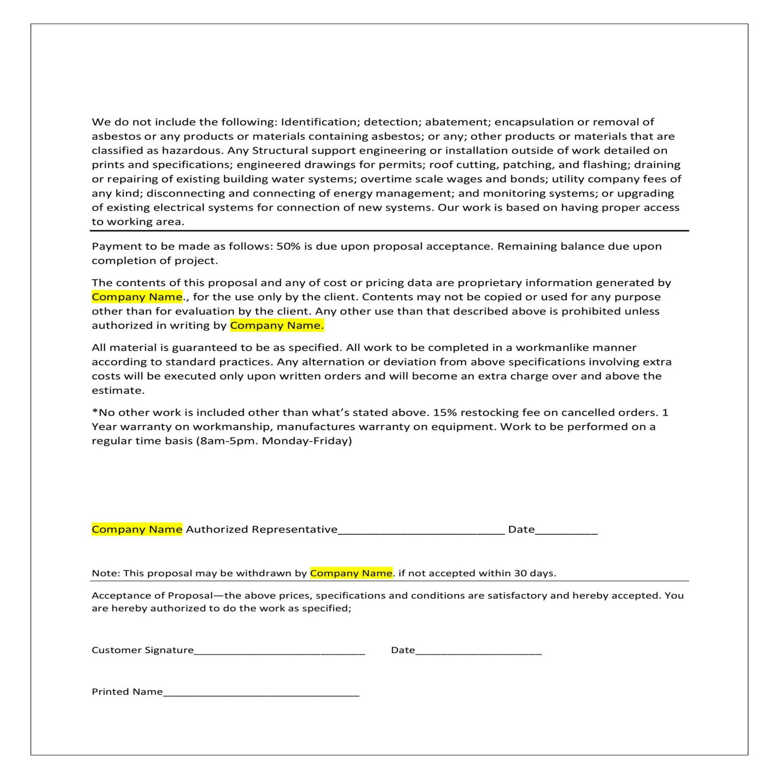 HVAC ︱ Bid Template ︱ Contract ︱ Estimates ︱proposal ︱mechanical ...