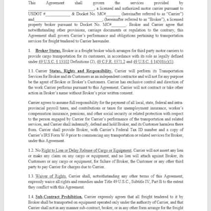 Carrier Packet ︱ Broker Template ︱carrier Agreement ︱ Trucking Company ...