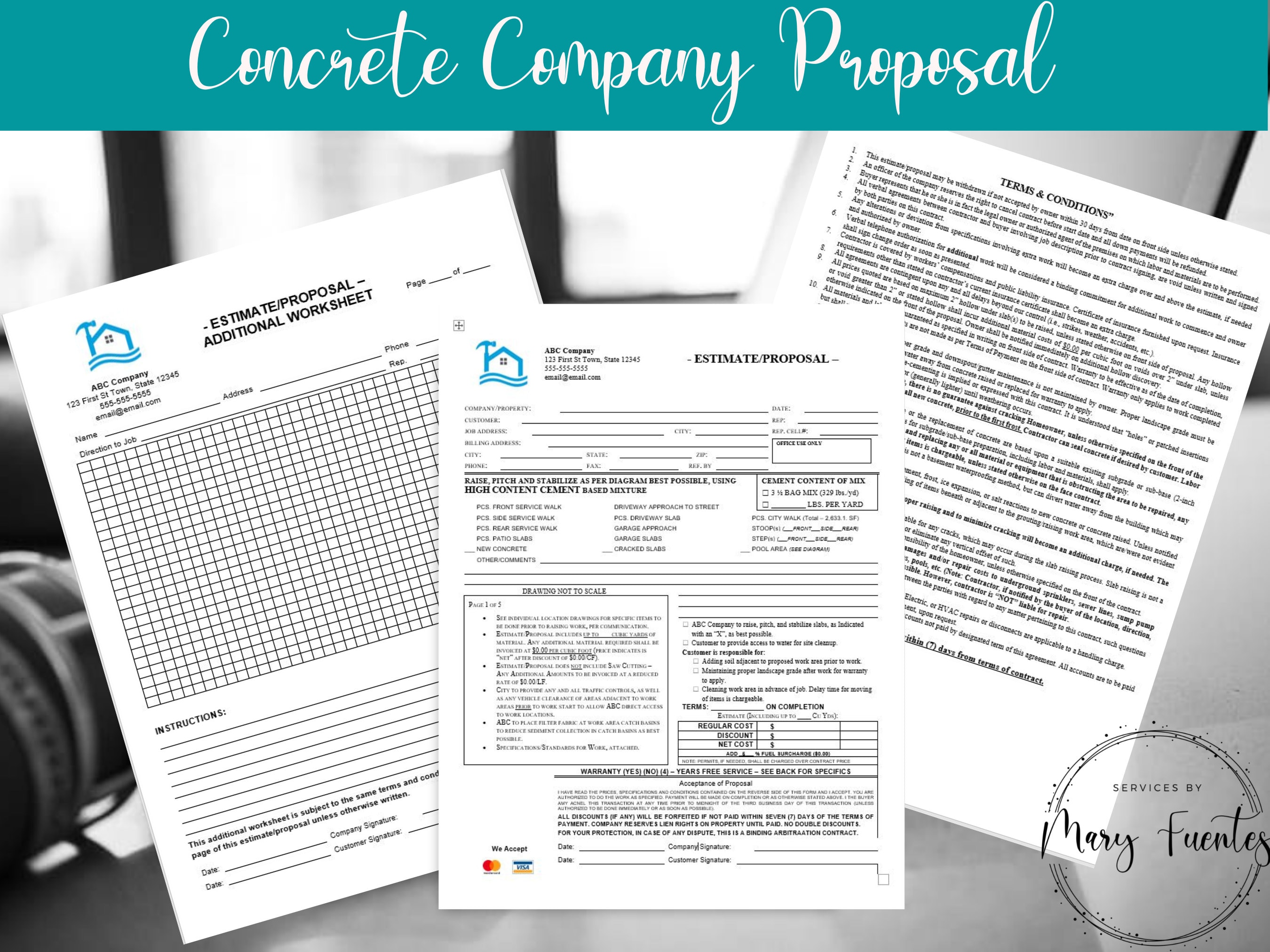 Cement ︱proposal ︱contract ︱ Concrete Template ︱construction ︱ Terms ...