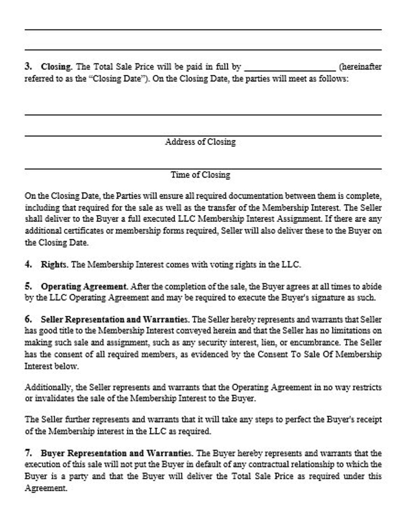 LLC Buyout Agreement ︱ LLC Sale ︱ LLC Transfer Template ︱ Instant ...