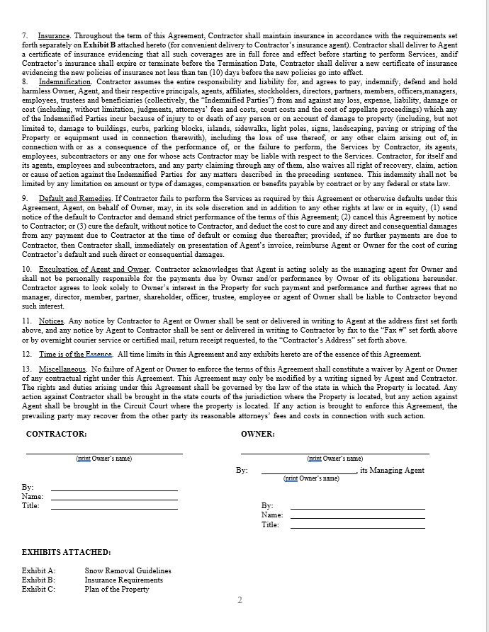 Snow Removal ︱ Contract ︱ Template ︱proposal - Etsy