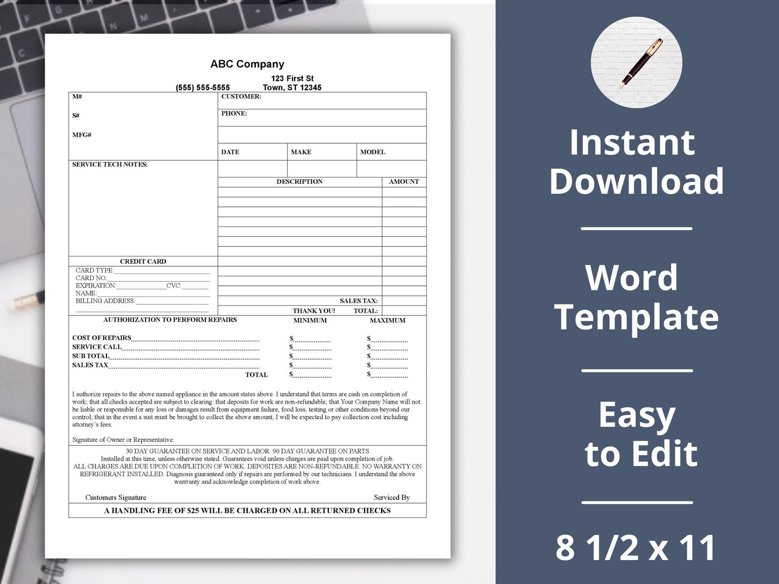 HVAC ︱invoice ︱estimate ︱contract ︱heating & Cooling ︱ Proposal︱instant ...
