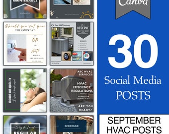 Hvac Social Media Templates - Etsy