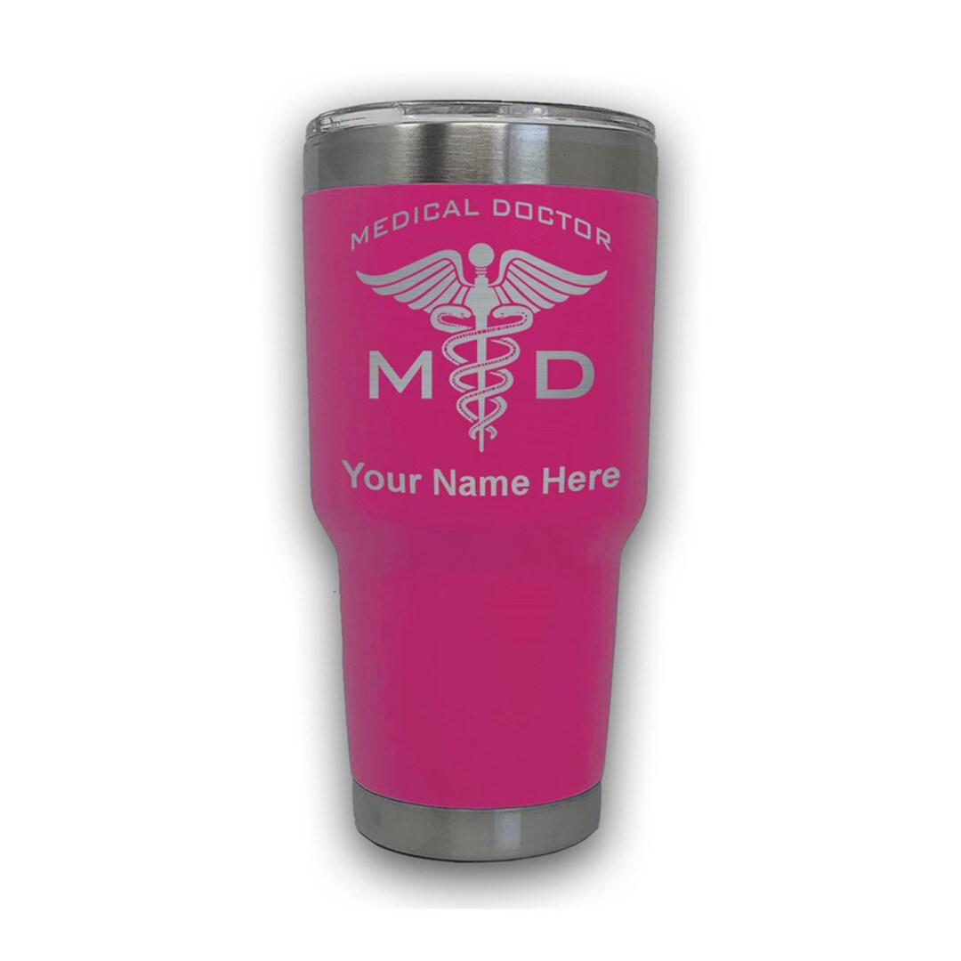 Lasergram 30oz Tumbler Mug, MD Medical Doctor, Personalized Engraving ...
