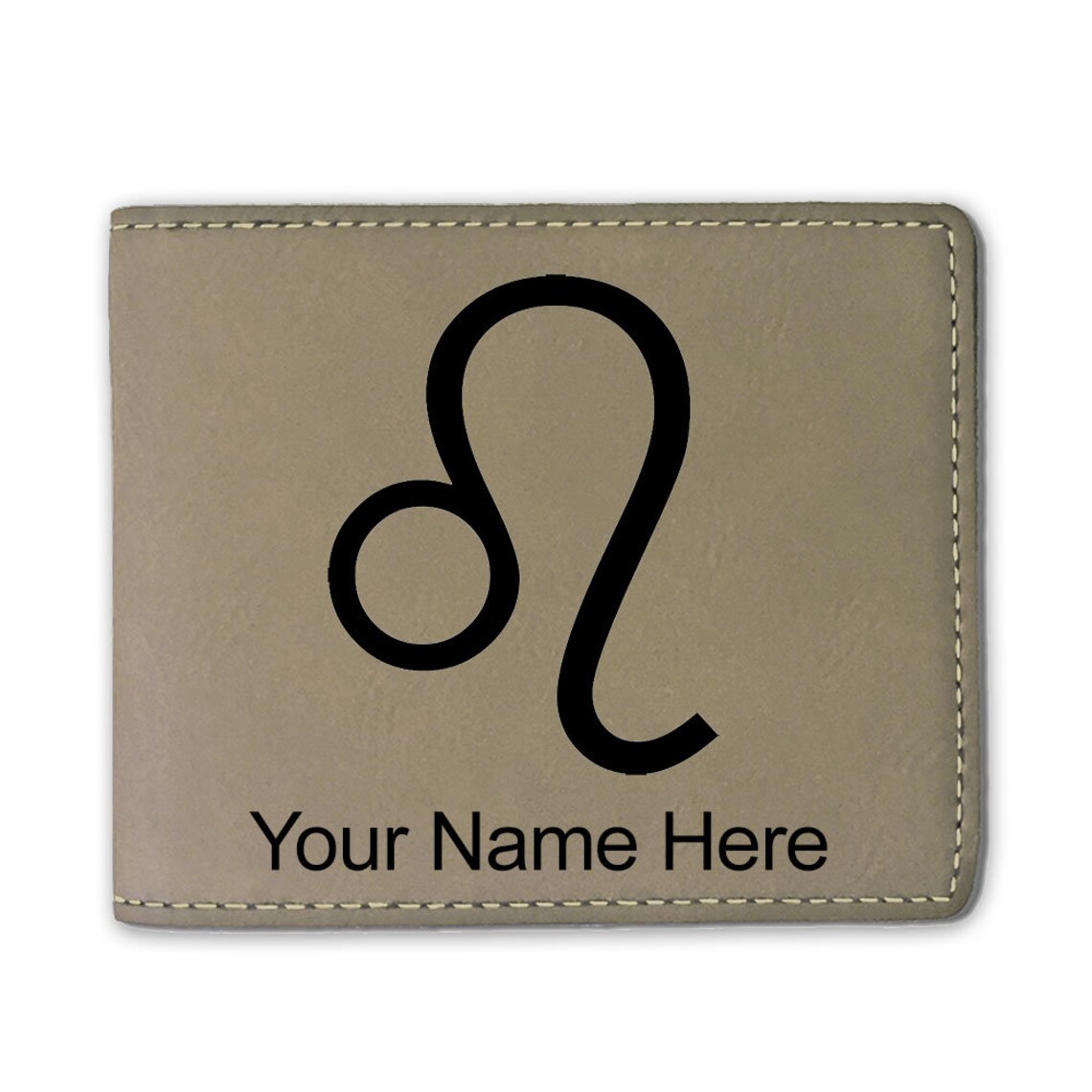 Faux Leather Bi-fold Wallet Zodiac Sign Leo Personalized - Etsy
