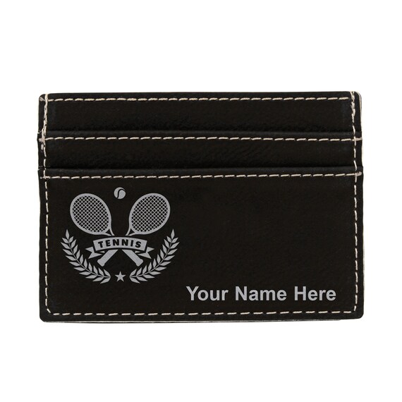 Faux Leather Money Clip Wallet Tennis Rackets Personalized - Etsy