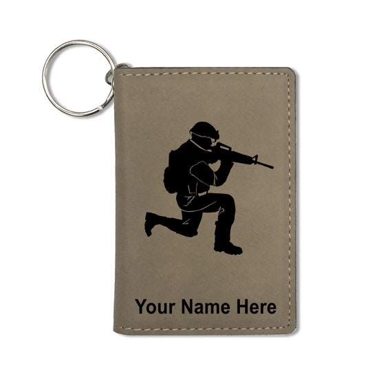 ID Holder Wallet Military Soldier Personalized Engraving | Etsy