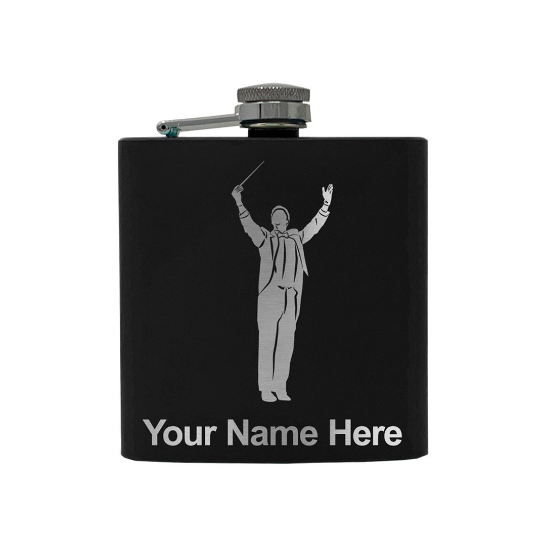 6oz Stainless Steel Flask, Band Director, Personalized Engraving ...