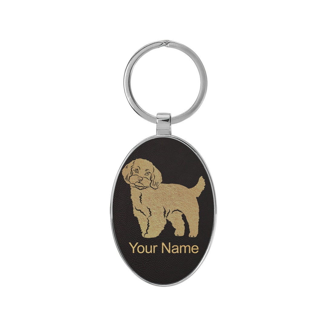 Oval Metal Frame Keychain, Maltese Dog, Personalized Engraving Included ...