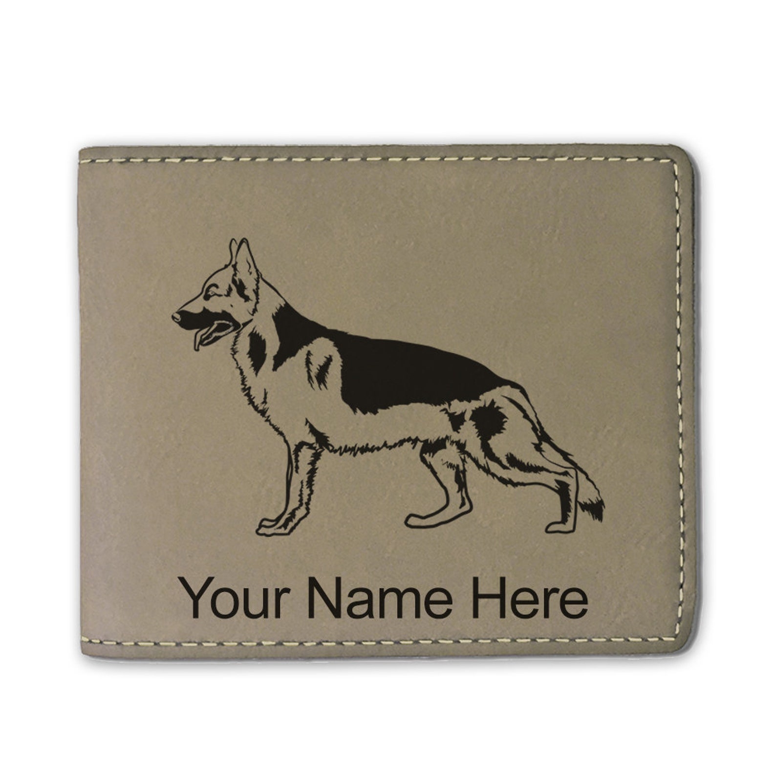 Faux Leather Bi-fold Walletgerman Shepherd Dog Personalized | Etsy