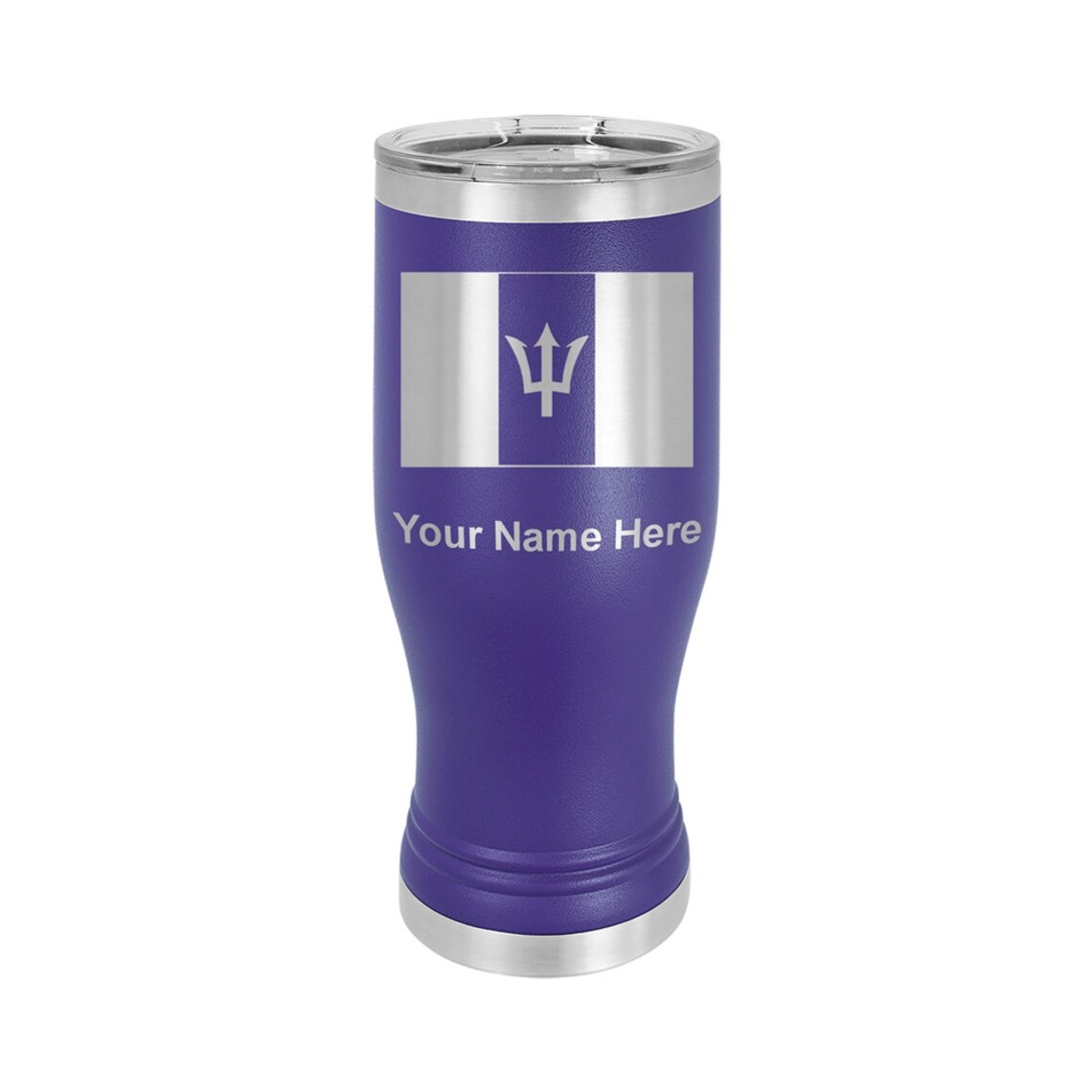 20oz Pilsner Mug, Flag of Barbados, Personalized Engraving Included - Etsy