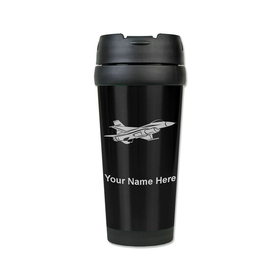 16oz Coffee Travel Mug Fighter Jet 1 Personalized Engraving - Etsy