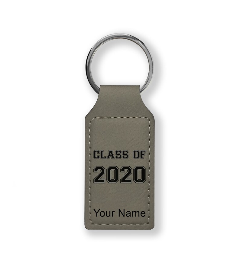 Faux Leather Rectangle Keychain, class of 2020, 2021, 2022, 2023, 2024 ...