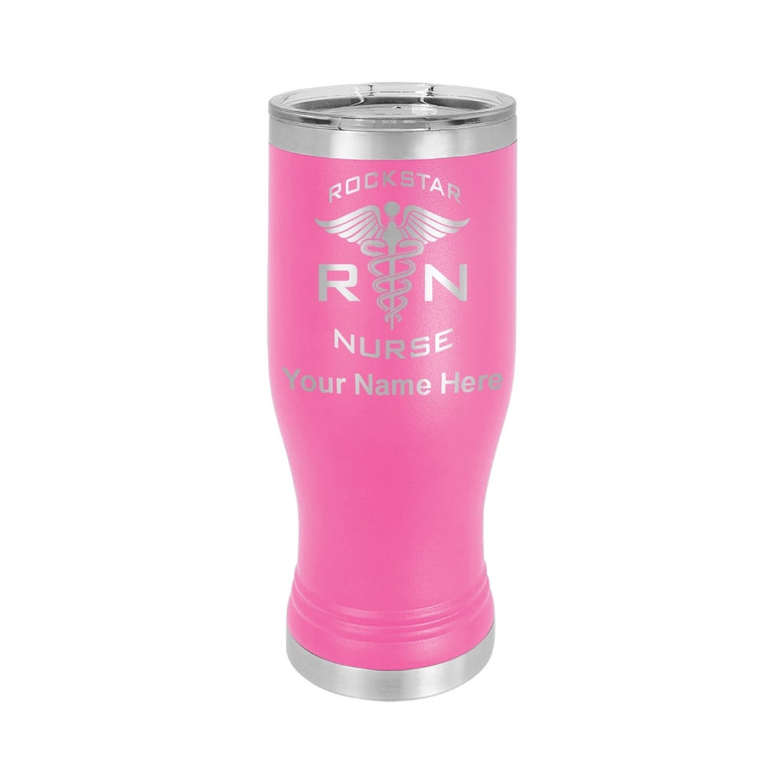 20oz Pilsner Mug RN Rockstar Nurse Personalized Engraving | Etsy