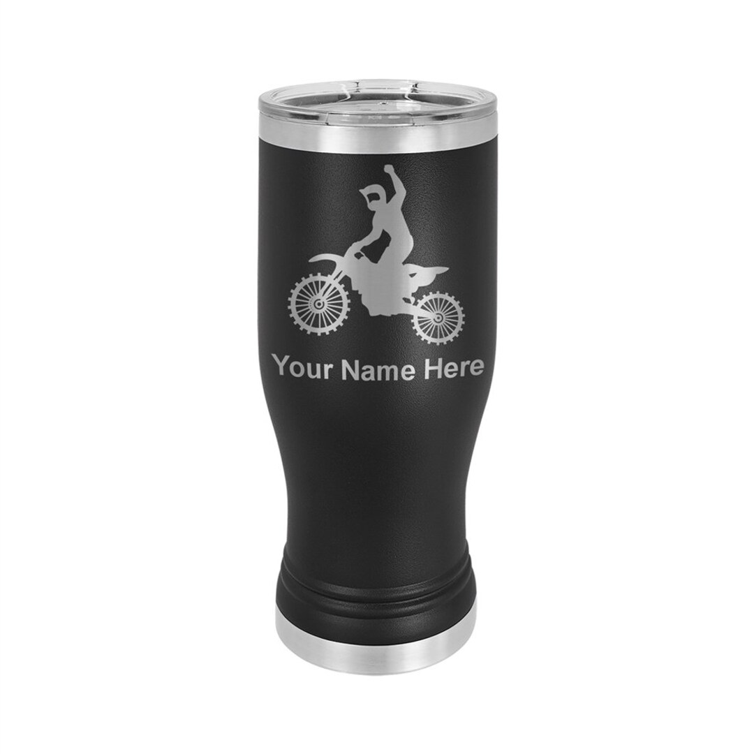 20oz Pilsner Mug, Motocross, Personalized Engraving Included - Etsy