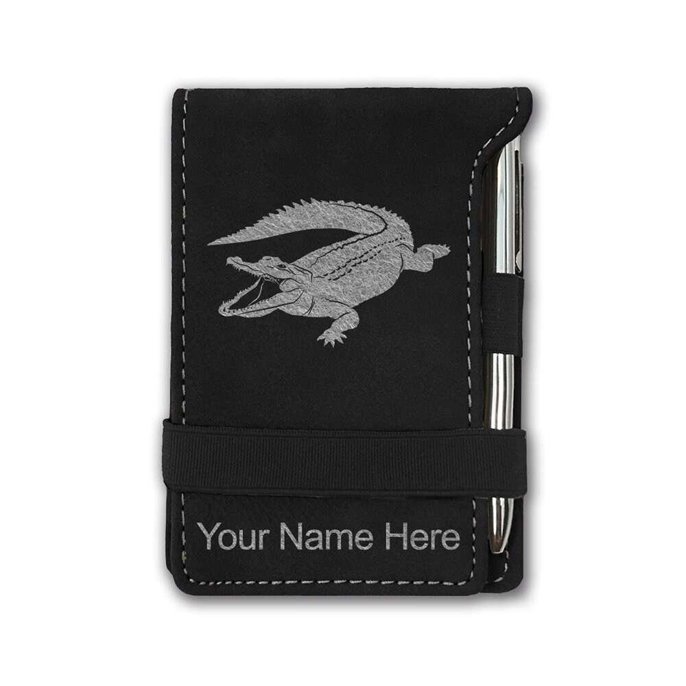 Faux Leather Mini Notepad Alligator Personalized Engraving | Etsy