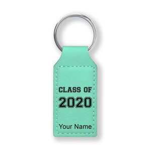 Faux Leather Rectangle Keychain, class of 2020, 2021, 2022, 2023, 2024 ...