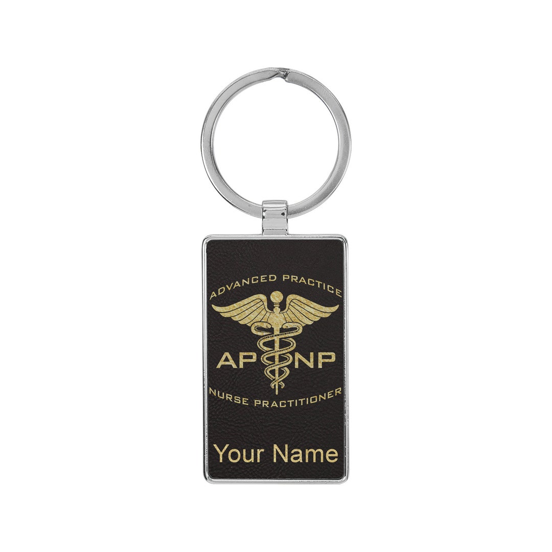 Rectangle Metal Frame Keychain, APNP Advanced Practice Nurse ...