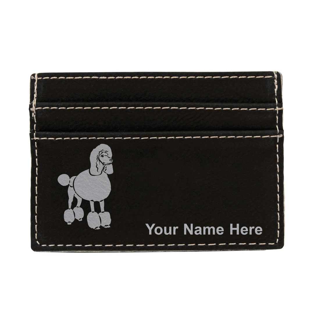 Faux Leather Money Clip Wallet, French Poodle Dog, Personalized ...