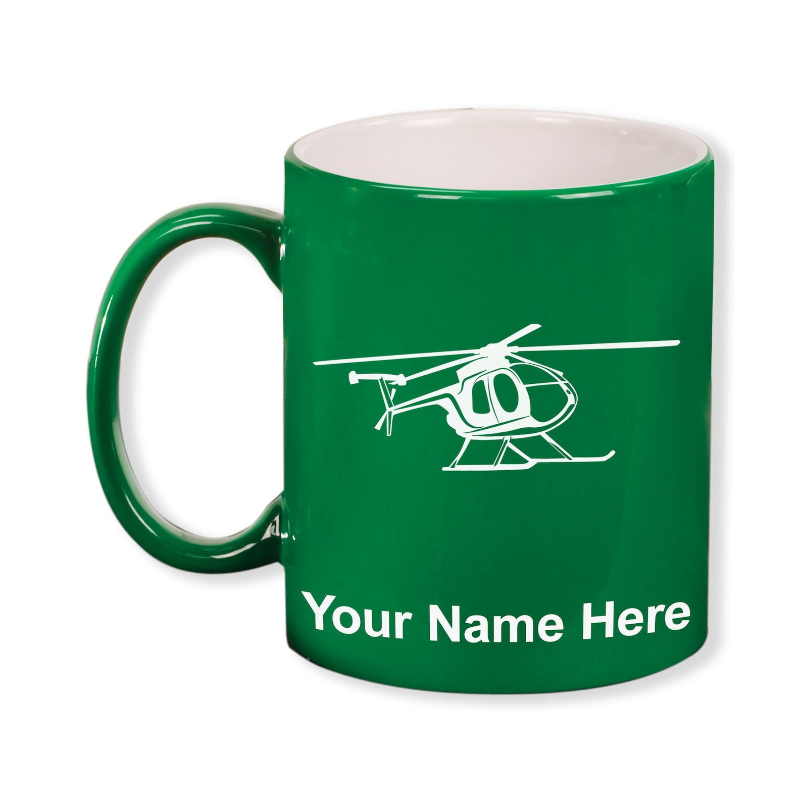 11oz Round Ceramic Coffee Mug Helicopter 1 Personalized - Etsy