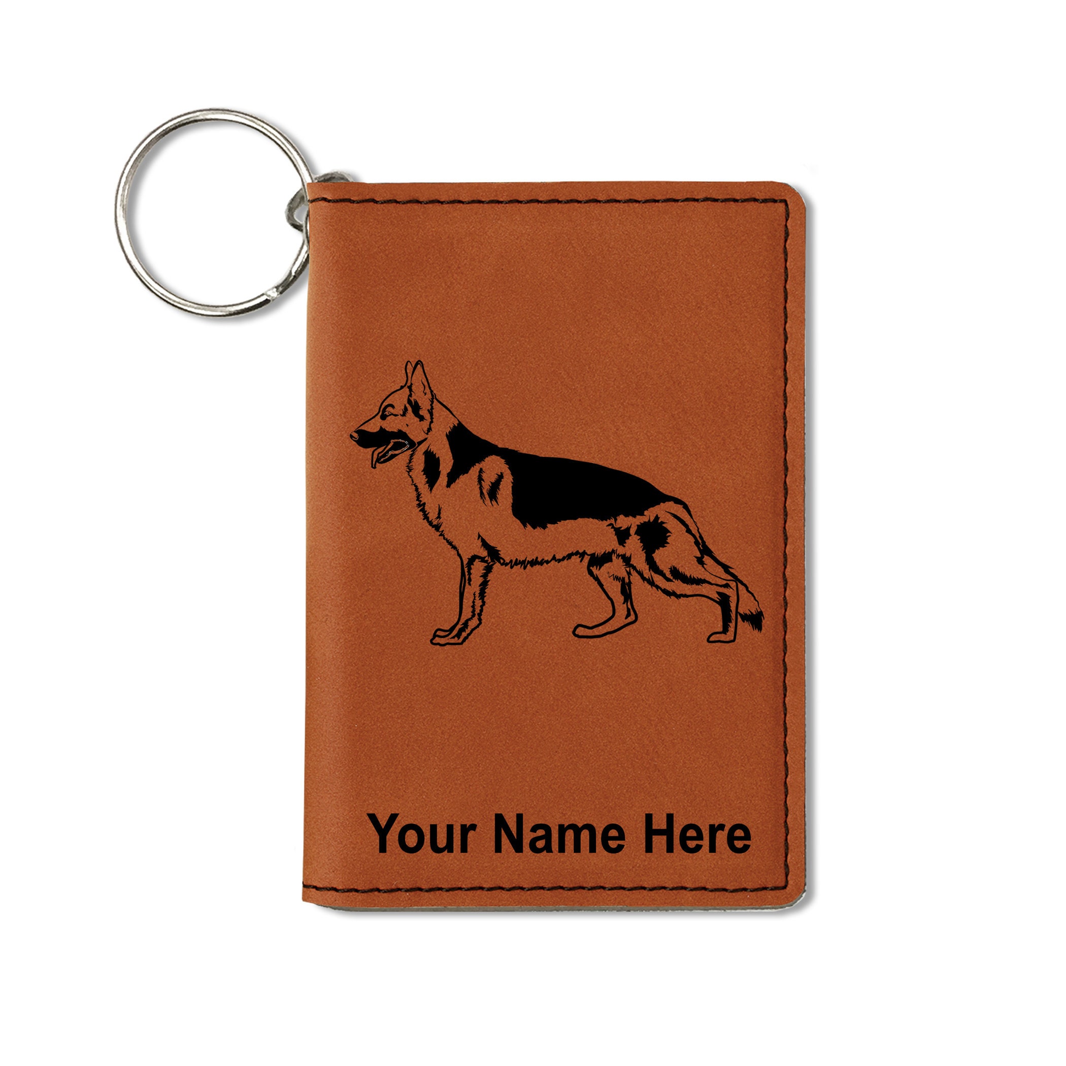 ID Holder Wallet German Shepherd Dog Personalized Engraving | Etsy
