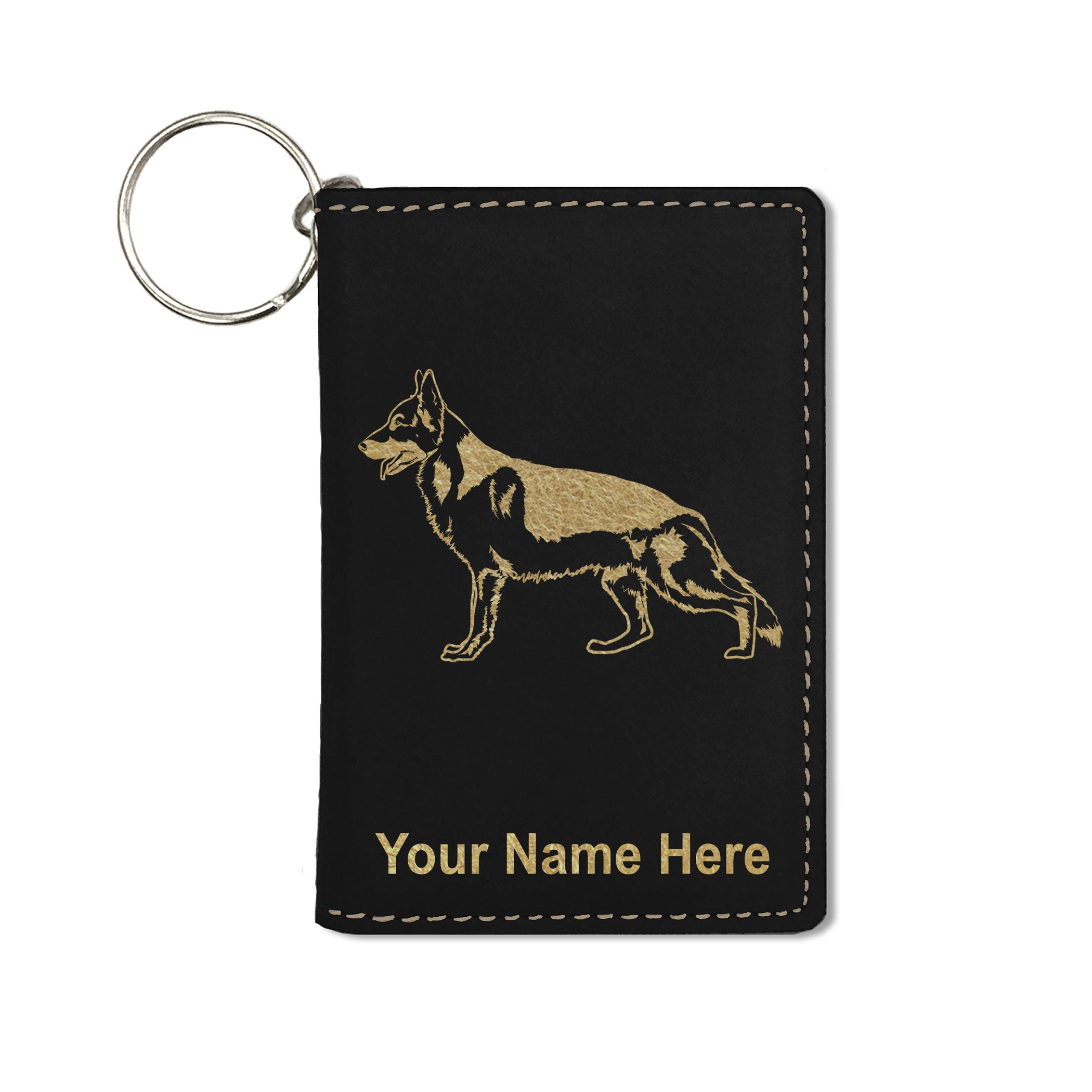 ID Holder Wallet German Shepherd Dog Personalized Engraving | Etsy